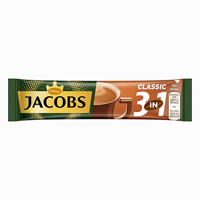 Jacobs 3in1 Classic Instant Coffee (10 Sachets) – Espresso Libya
