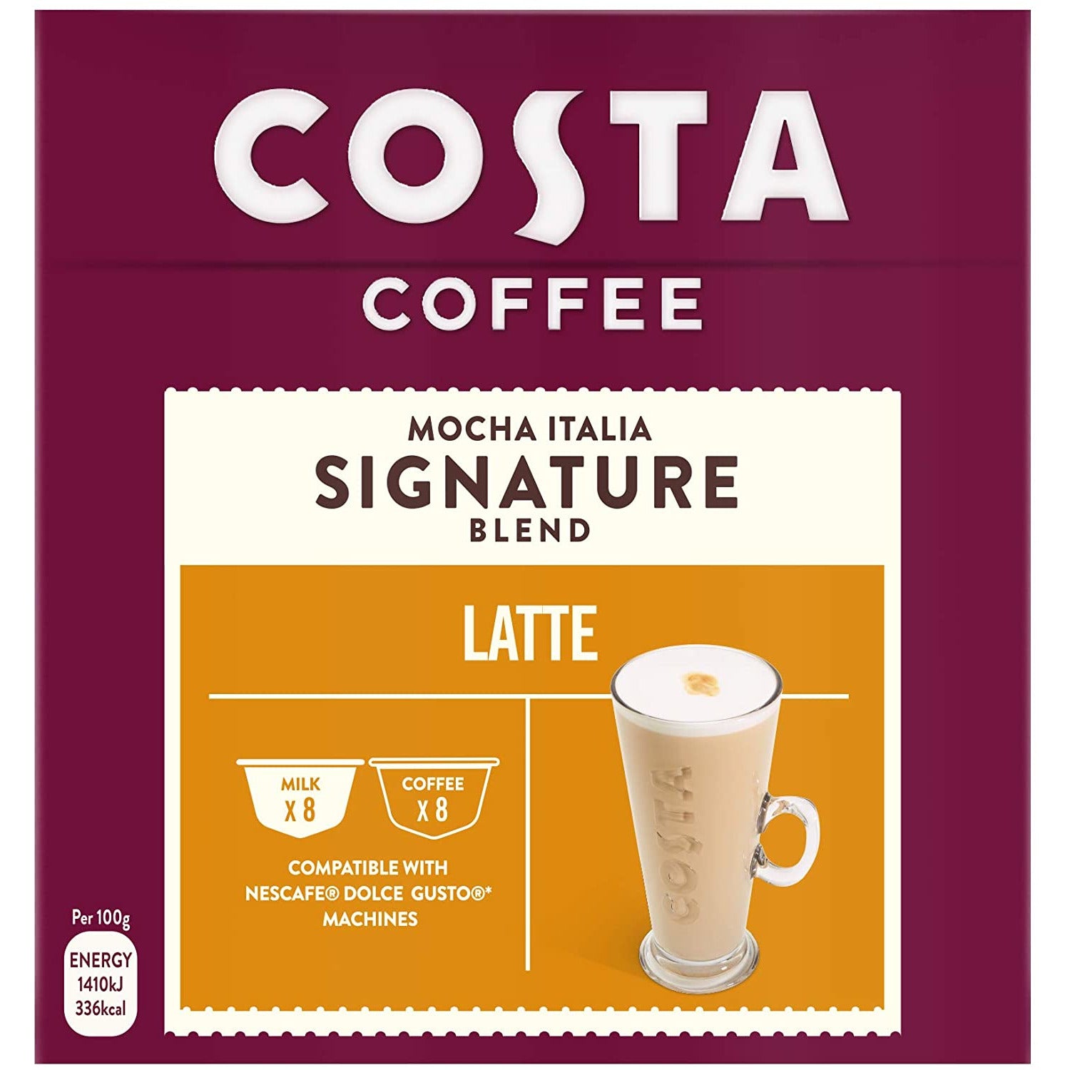 Costa Signature Blend Latte - Dolce Gusto (16 Capsule Pack) – Espresso ...