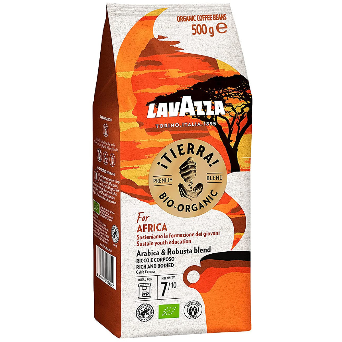 Lavazza iTierra Bio-Organic For Africa- Coffee beans ( 500g) – Espresso ...